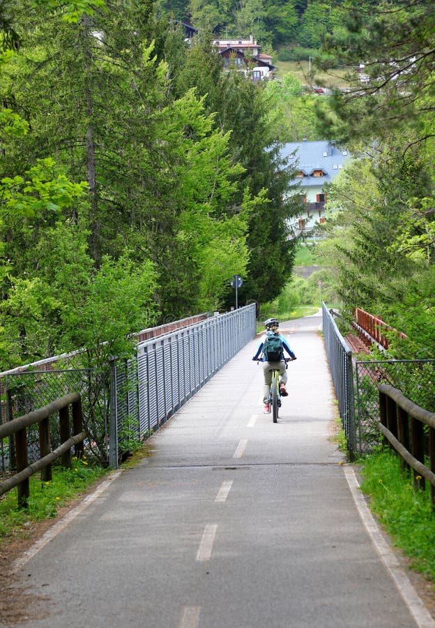 Cycle path stock photo. Image of cycle, painted, path - 14551040