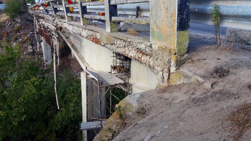 The bridge damage stock photo. Image of industry, road - 112682050