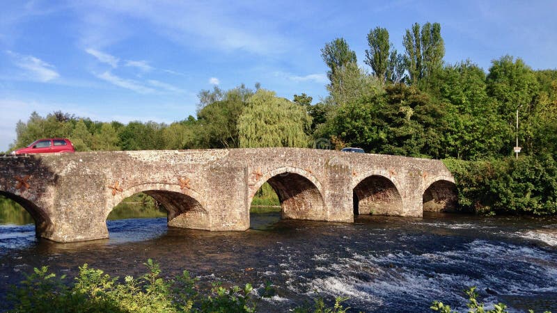 A Big Old Bricks Bridge in the Park of Snowdonia Stock Image - Image of ...