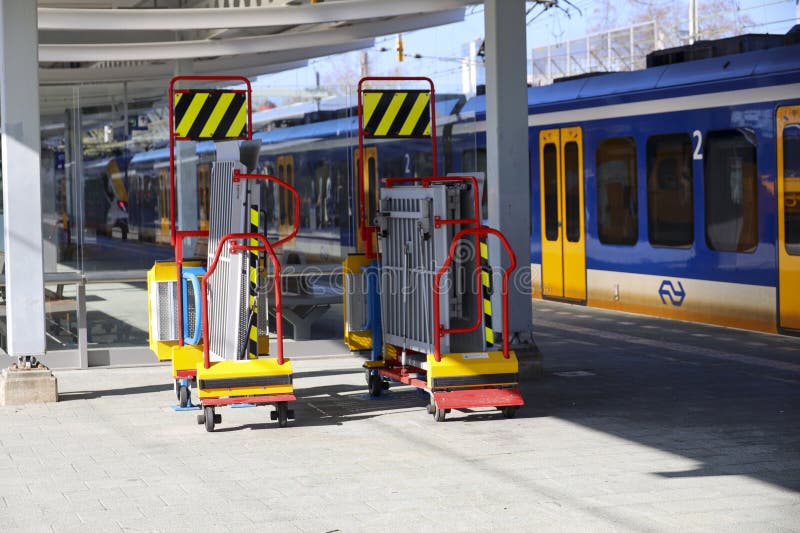 Bridge for Disabled People for Transfer from Platform Tot Train ...