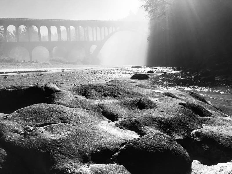 Bridge in the distance stock image. Image of shadows - 135880937