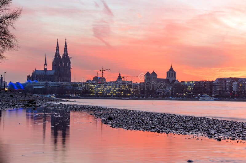 Bridge and the Dom of Cologne Stock Image - Image of christian, light ...