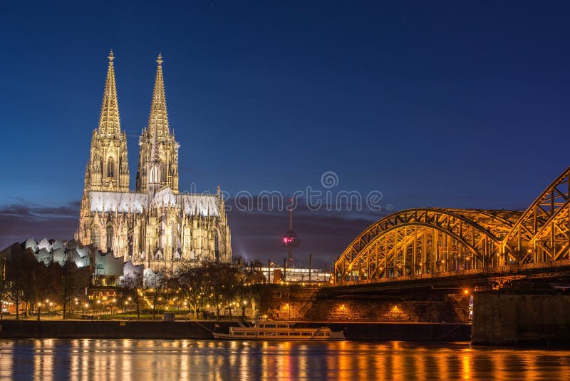 Bridge and the Dom of Cologne Stock Image - Image of architecture ...