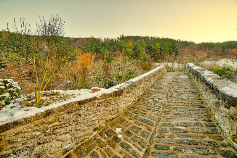 Bridge with donkey back stock image. Image of europe - 106519761