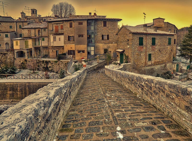 Bridge with donkey back stock image. Image of europe - 106519761