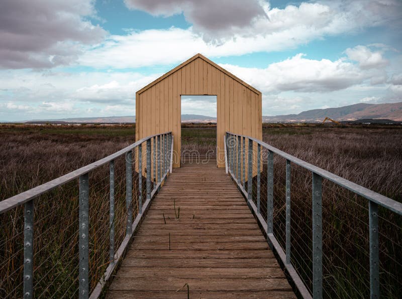 Bridge with a Door in the End Stock Image - Image of bridge, building ...