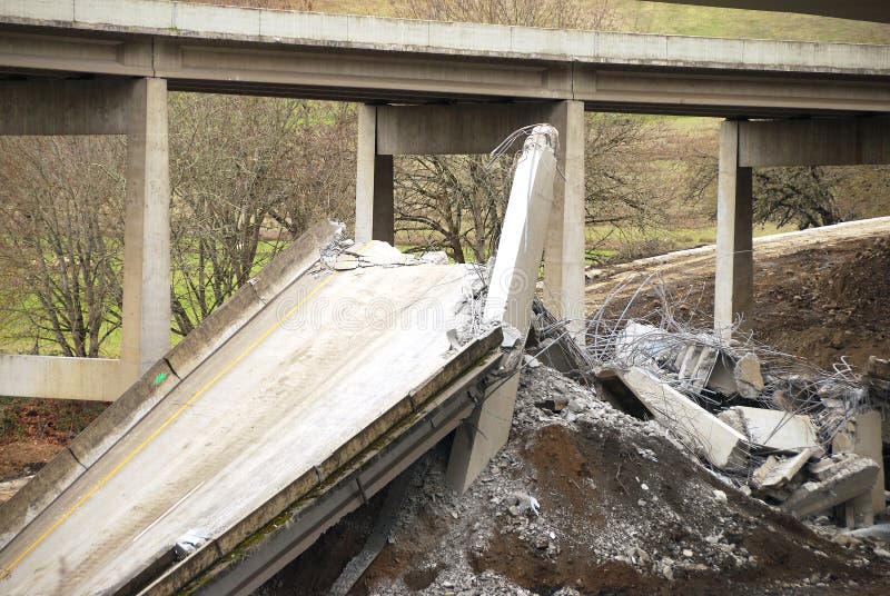 Bridge Down stock image. Image of interstate, structure - 27717219