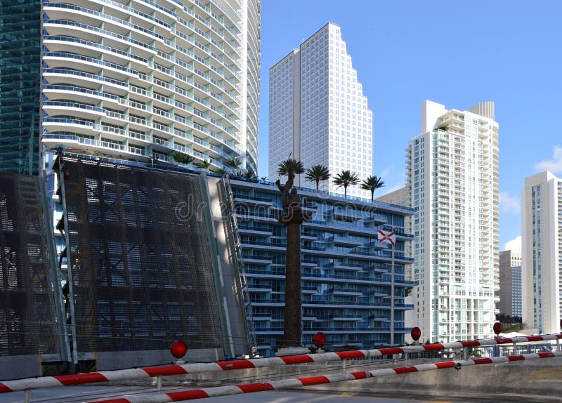 Bridge in Downtown Miami, Florida Stock Image - Image of city ...