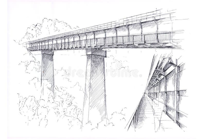 Arch Bridge Drawing Stock Illustrations – 3,840 Arch Bridge Drawing ...