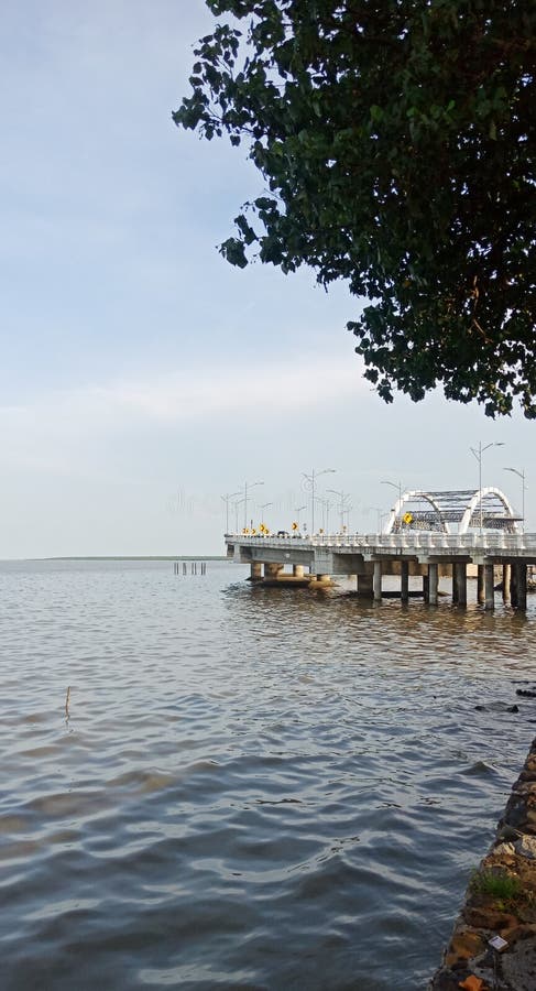 Bridge on the Edge of Kenjeran Beach Editorial Photography - Image of ...