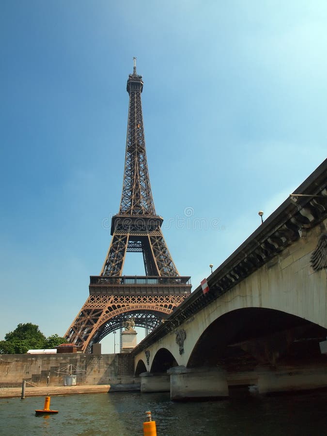 Bridge and Eiffel Tower in Paris Capital of France Stock Image - Image ...