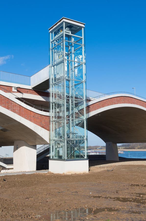 Bridge elevator stock image. Image of glass, bridge, construction ...