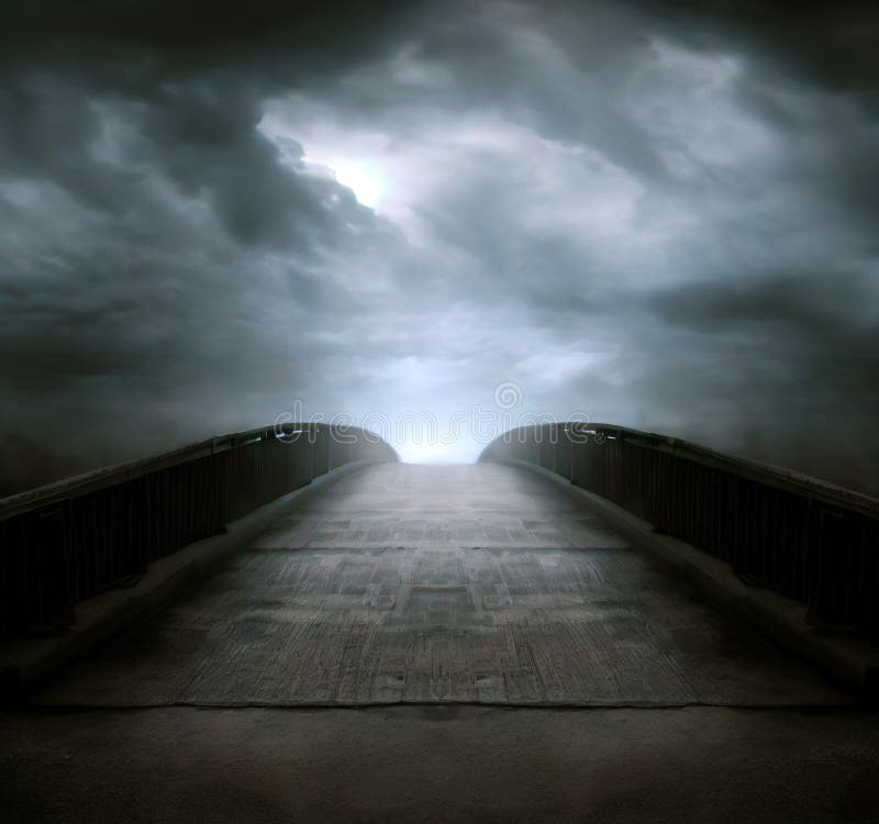 Bridge fade into the mist stock photo. Image of point - 278343320