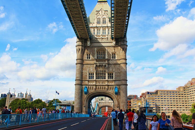Tower Bridge Scene London United Kingdom Editorial Photography - Image ...