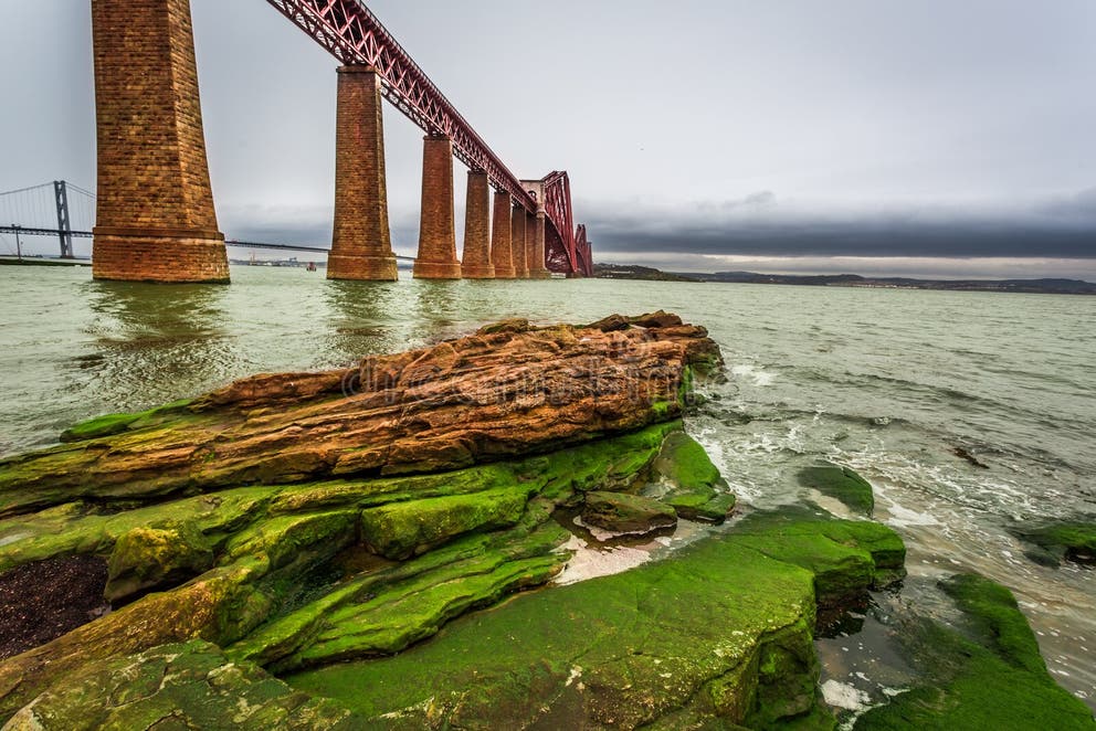 Bridge Firth of Forth and Bay Stock Image - Image of architecture ...