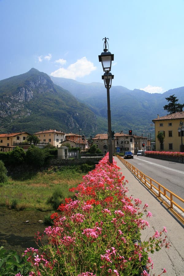 Bridge and flowers stock image. Image of brown, mountain - 3333897