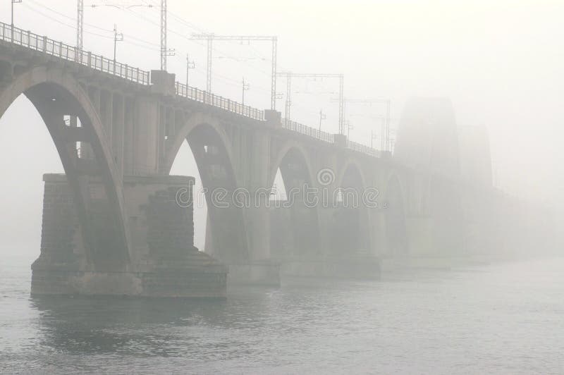 Bridge in fog stock photo. Image of bridge, clouds, overcast - 1634562