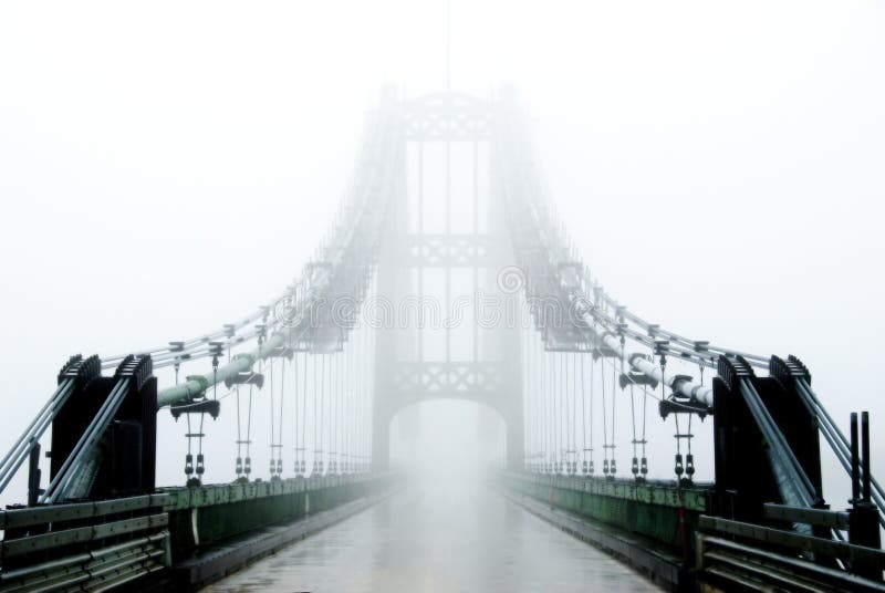 Bridge in fog stock image. Image of concrete, coast, cityscape - 17012053