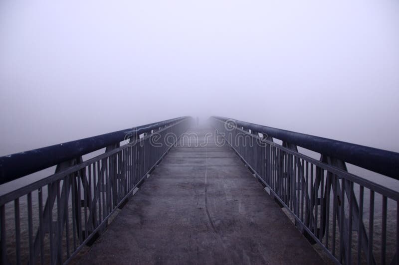 Bridge in fog stock image. Image of concrete, drawbridge - 7173993