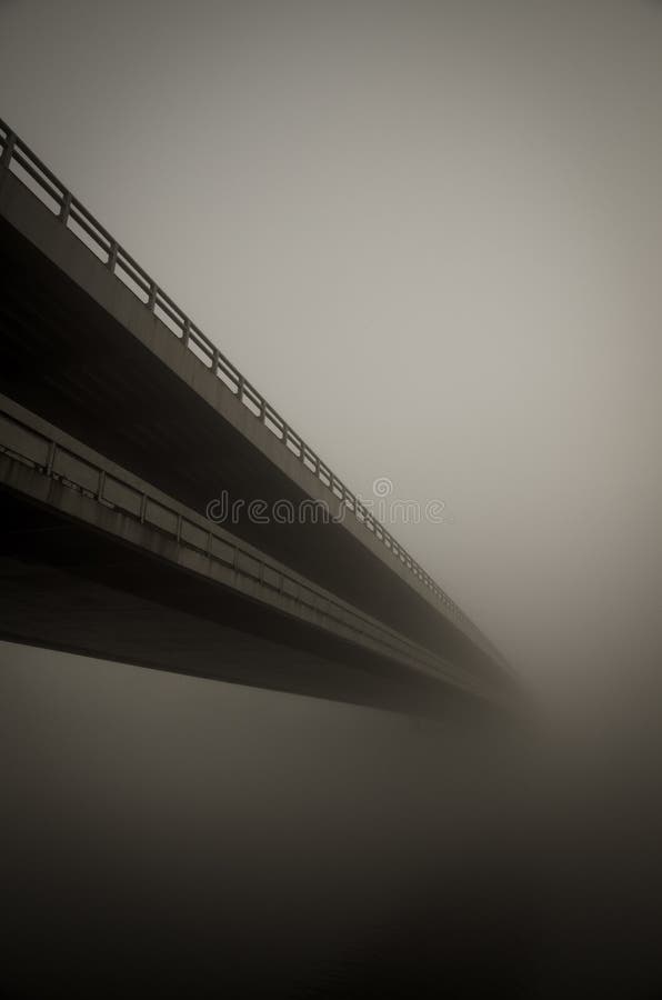Bridge in fog stock image. Image of horror, haunted, mist - 77934997