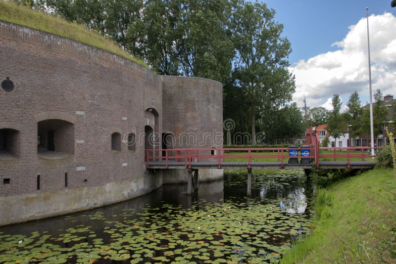 Bridge at the Fort Ossenmarkt at Weesp the Netherlands 20-7-2020 ...