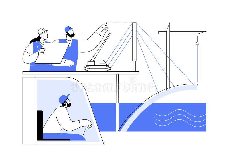 Bridge Foundation Construction Abstract Concept Vector Illustration ...