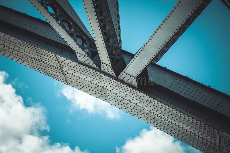 Bridge frame closeup stock image. Image of design, infrastructure ...