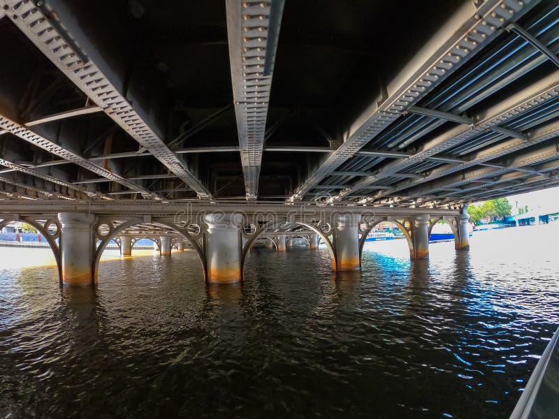 Bridge Frame Made Out of Iron Stock Image - Image of city, iron: 180787463