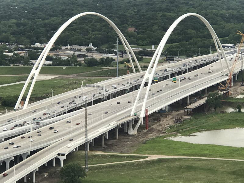 Texas Freeway stock image. Image of reunion, tower, freeway - 99328783