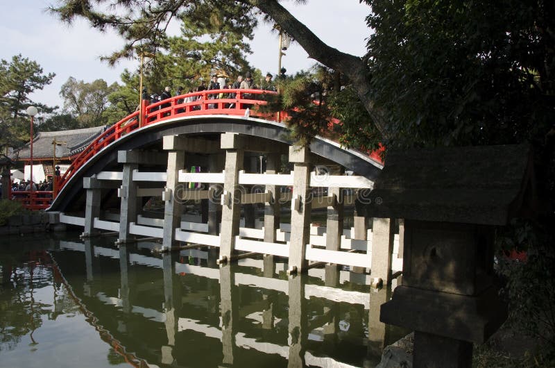 Bridge in Front of the Sumiyoshi-Taisya Shrine Editorial Stock Image ...