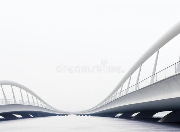Bridge of the future stock illustration. Illustration of modern - 286244902