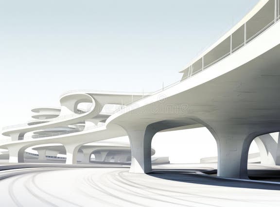 Bridge of the future stock illustration. Illustration of business ...