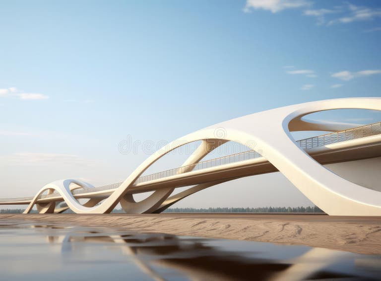 Bridge of the future stock illustration. Illustration of concept ...