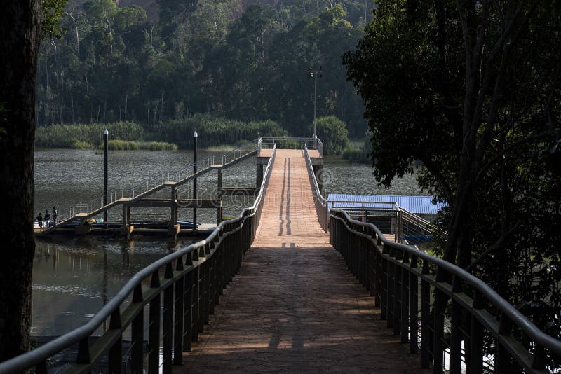 Bridge going to the jetty stock photo. Image of passage - 232435830