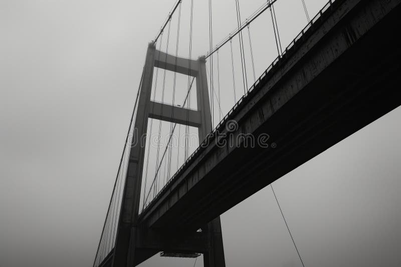 A Bridge with a Grey Sky in the Background Stock Image - Image of ...
