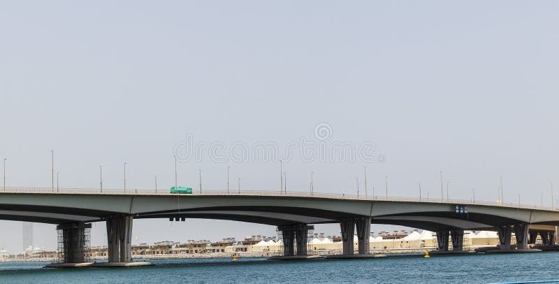 Bridge Grossing Water Canal. Infrastructure Stock Photo - Image of ...