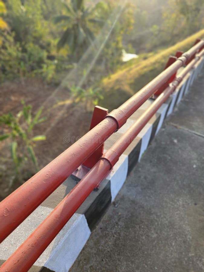 Close-up Photo the Bridge Guardrail Stock Image - Image of scenery ...