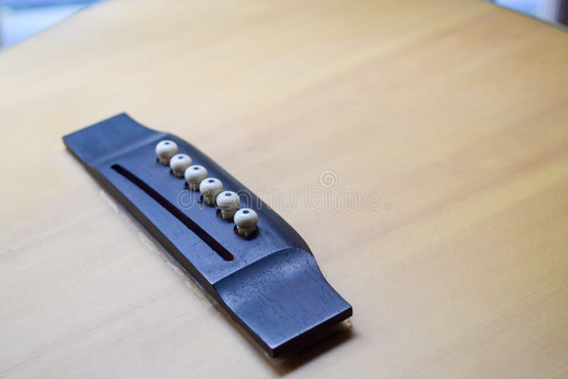 Bridge Guitar Break from Body and Not Have Strings Stock Image - Image ...