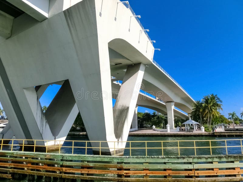 The Draw Bridge at Harbor in Fort Lauderdale, Florida Stock Image ...