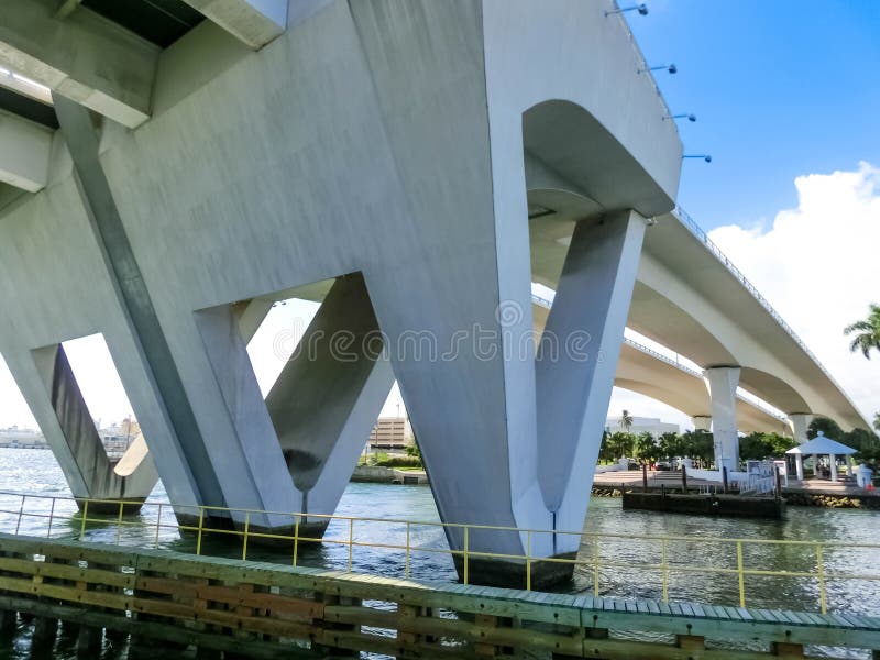 The Draw Bridge at Harbor in Fort Lauderdale, Florida Stock Image ...