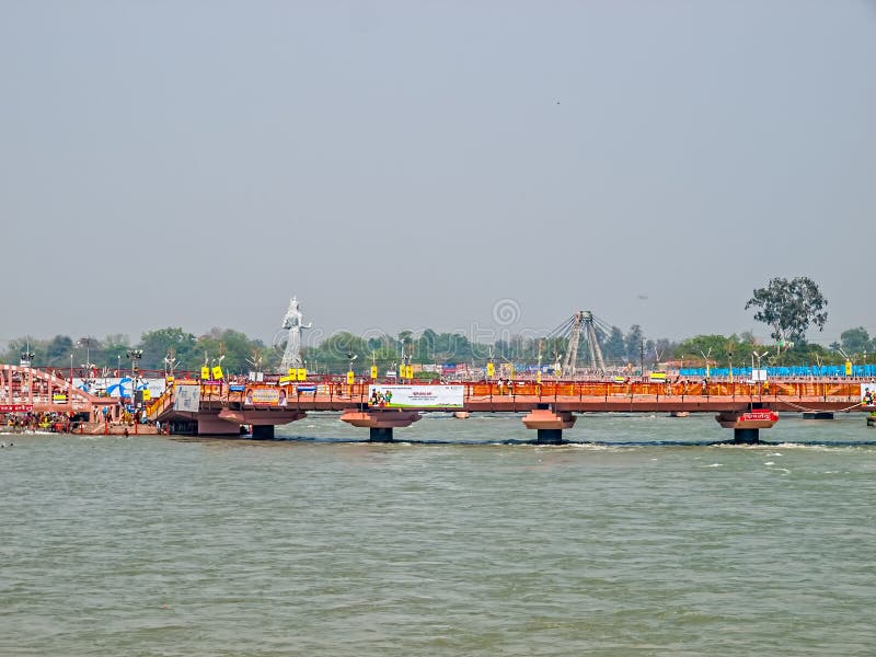 Bridge in Haridwar editorial image. Image of pilgrims - 40953290