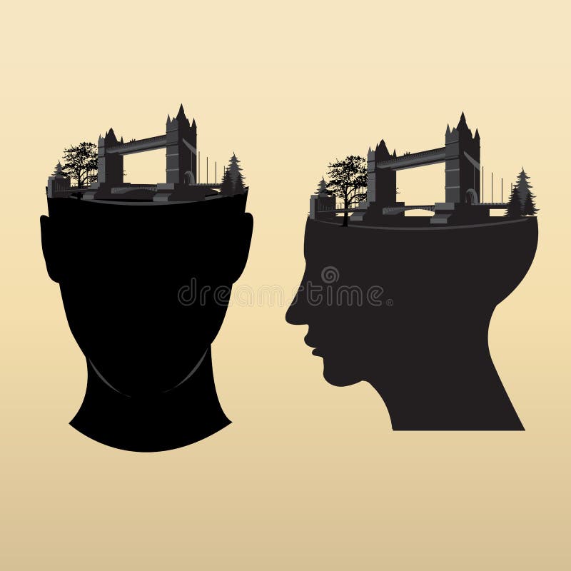 Bridge on head stock vector. Illustration of symbol, illustrations ...