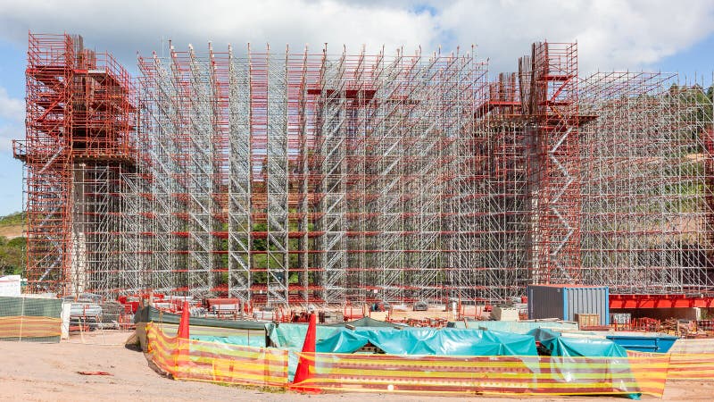 Bridge High Construction Scaffolding Road Highway Stock Photo - Image ...