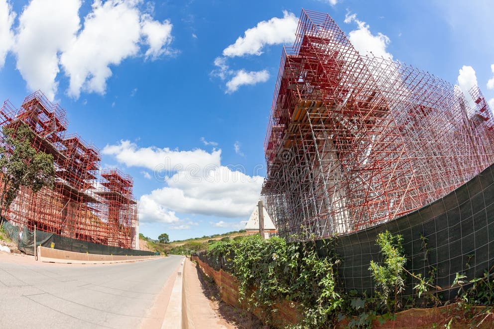 Bridge High Construction Scaffolding Road Highway Stock Image - Image ...