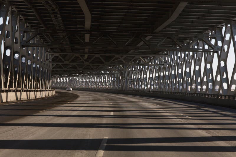Bridge with High-speed Road Stock Photo - Image of shape, construction ...