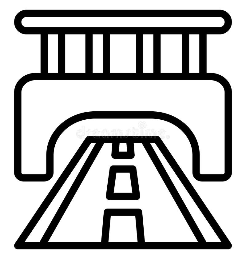 Bridge, Highway Isolated Vector Icon that Can Be Easily Modified or ...
