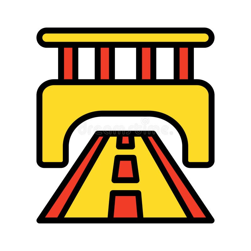 Bridge, Highway Isolated Vector Icon that Can Be Easily Modified or ...