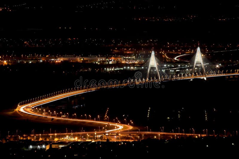 Basarab Bridge at Twilight in Bucharest City Stock Photo - Image of ...