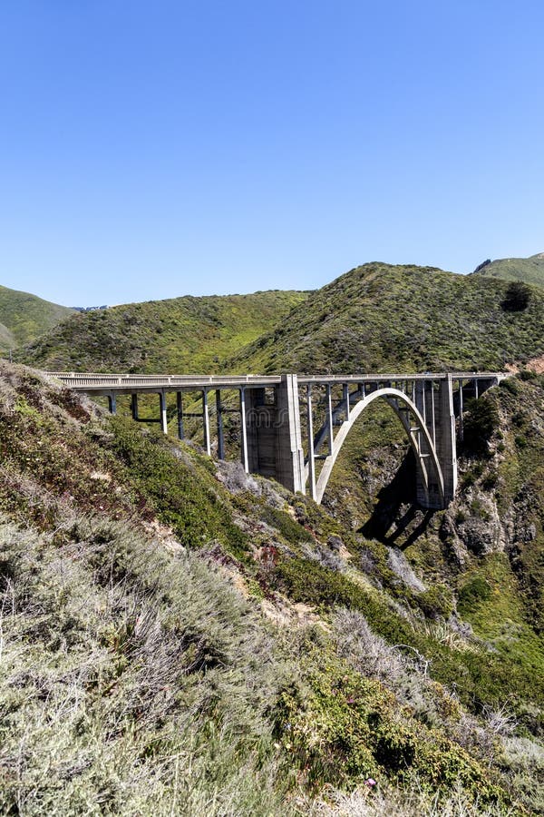 Bridge at Highway 1 on the Pacific Coast, California Stock Photo ...
