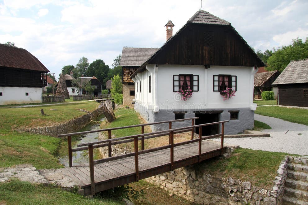 Bridge and house stock image. Image of wood, museum, wooden - 26426645